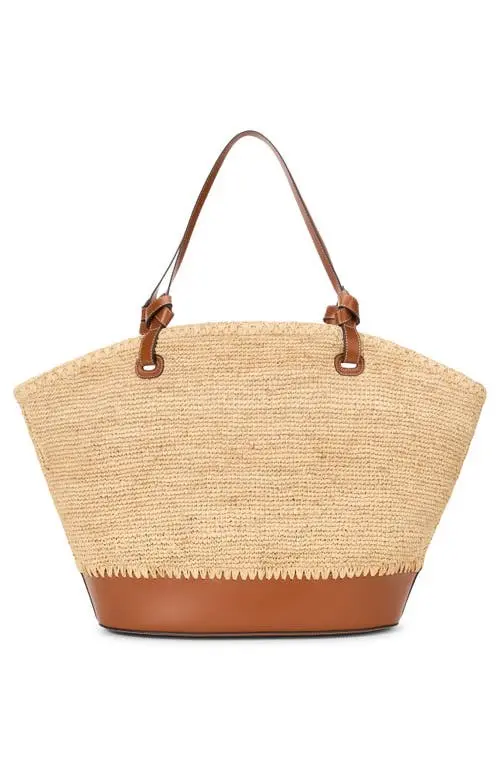 Staud Squillo Raffia Tote - Natural/ Tan
