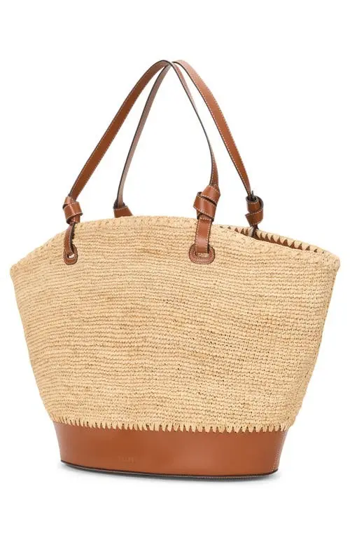 Staud Squillo Raffia Tote - Natural/ Tan