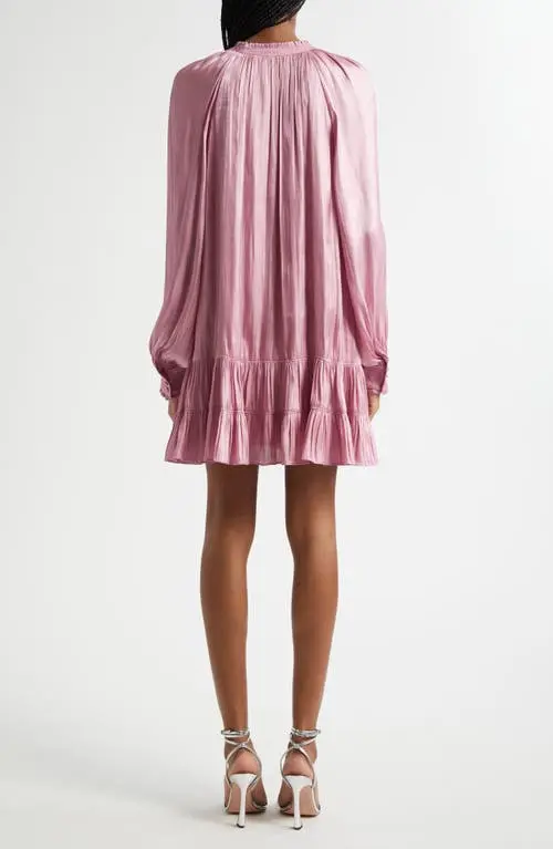 strapless open back dress Lilac Satin Long Sleeve Mini Dress – TFIT SHOP main image 0