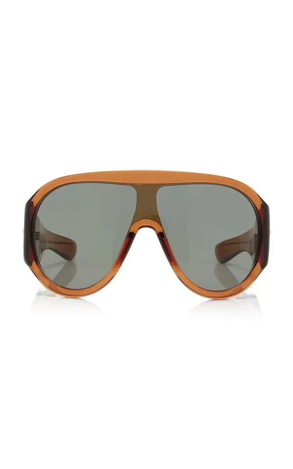 Bottega Veneta Ribbon Mask-frame Sunglasses - Brown