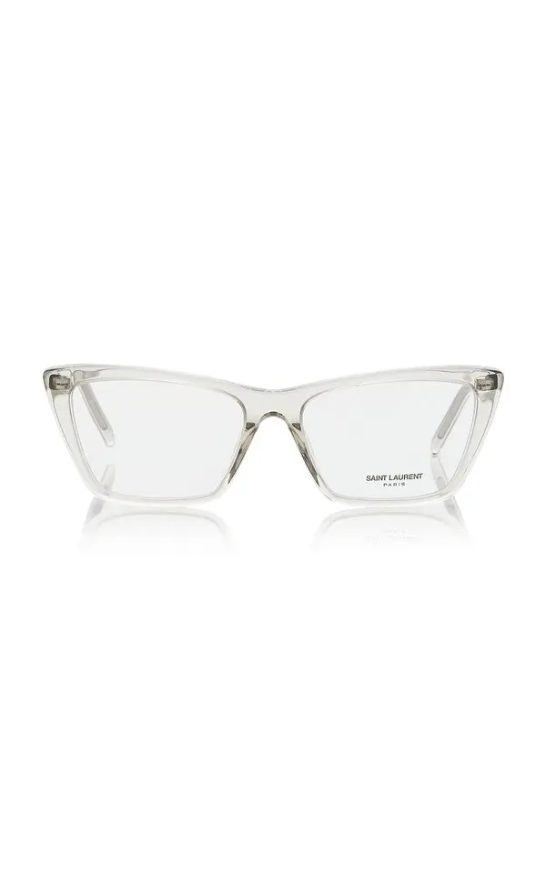 Saint Laurent Mica Cat-eye Acetate Eyeglasses - Clear