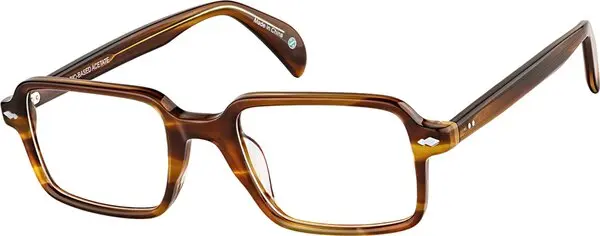 Zenni Rectangle Full Rim Eyeglasses - Brown