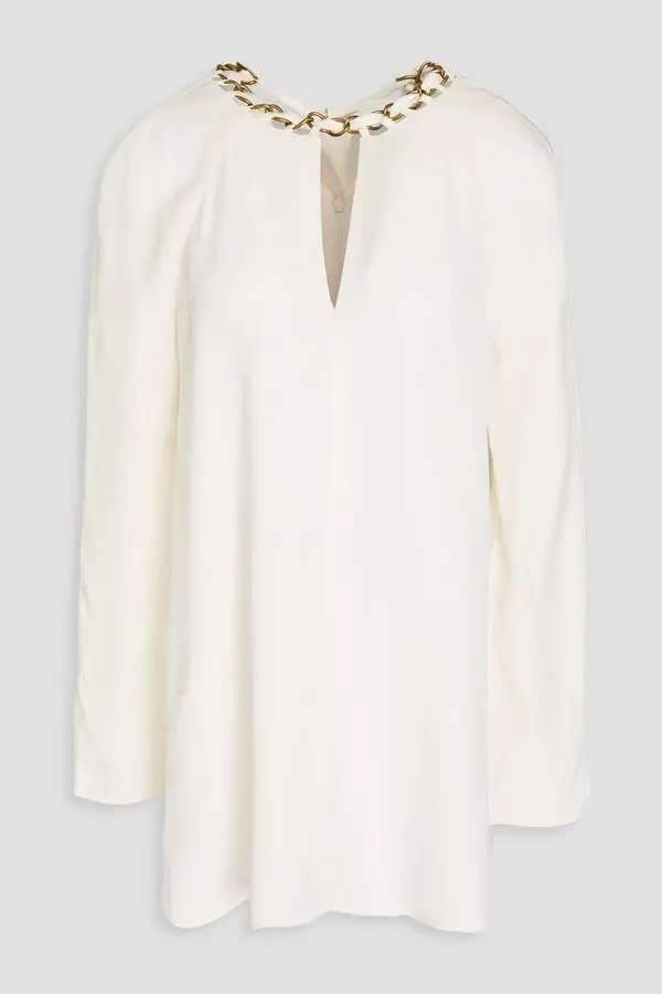 Zimmermann Chain-embellished Crepe Blouse - Ivory