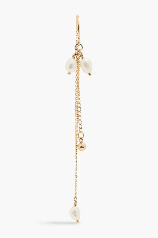 Zimmermann Tone Faux Pearl Ear Thread - Gold