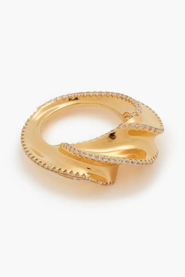Zimmermann Tone Crystal Ring - Gold