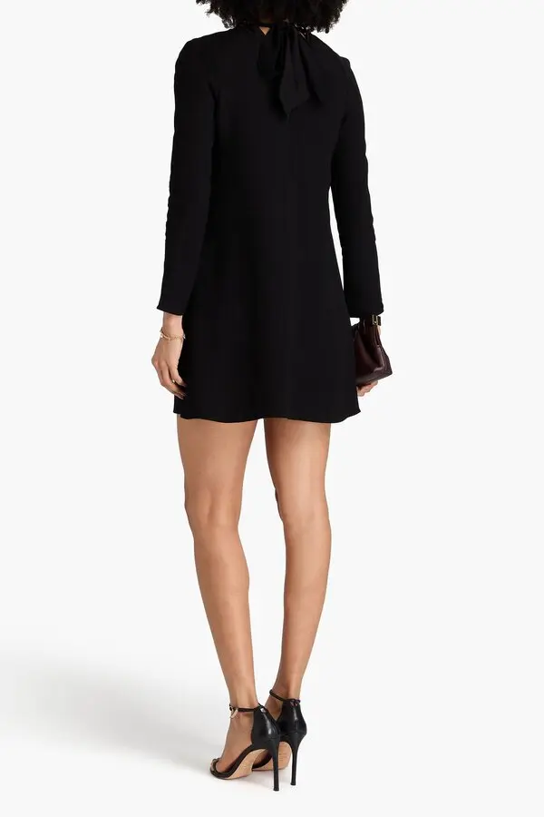 Zimmermann Chain-embellished Crepe Mini Dress - Black