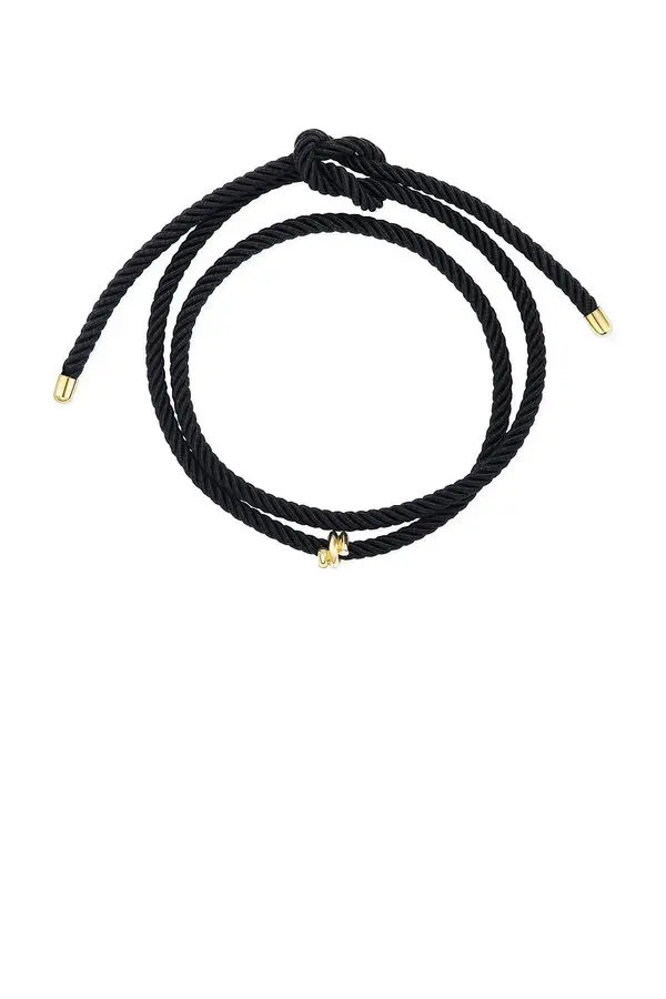 TABAYER Oera Coil Bead Bracelet - Yellow Gold & Black