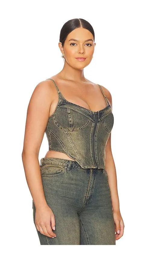 AFRM Iris Denim Bustier