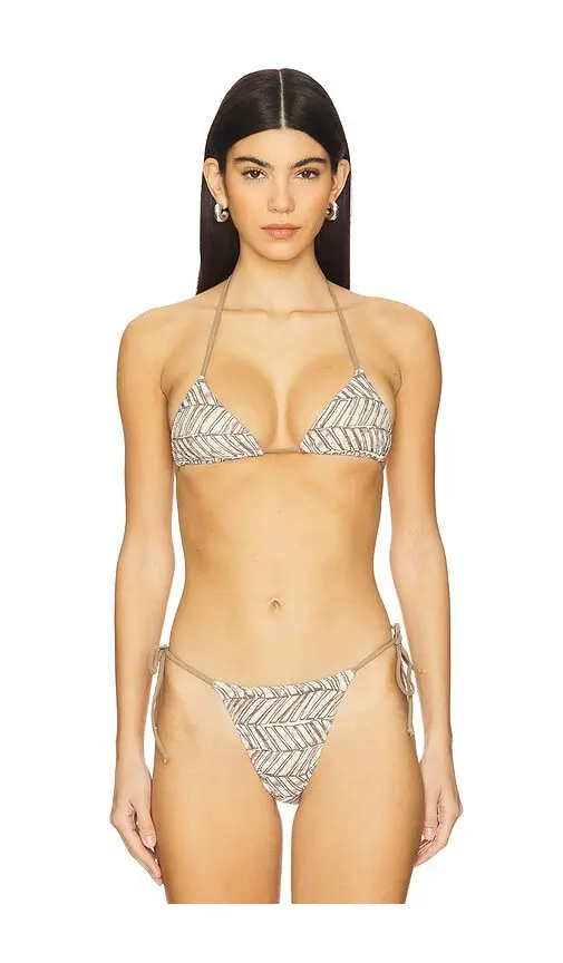 Free People Printed Triangle Bikini Top - Multi