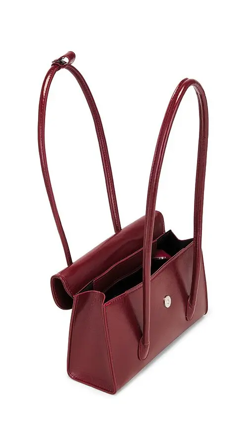 8 Other Reasons Patent Leather Shoulder Bag In Burgundy - 5% Off
