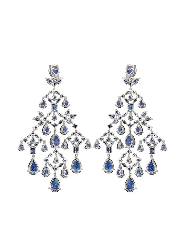 ANABELA CHAN 18k Gold And Rhodium Vermeil Sapphire Cascade Earrings