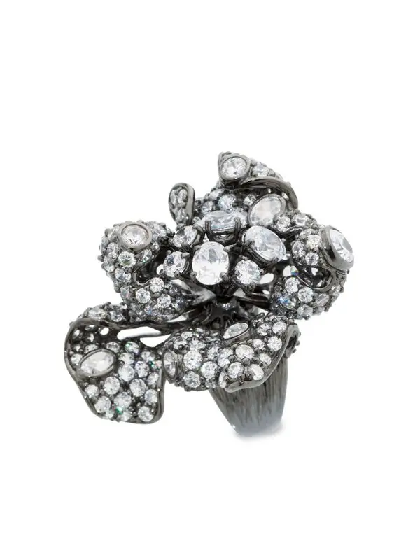 ANABELA CHAN 18kt Gold Bloomingdale Diamond Ring - Black