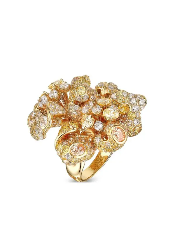 ANABELA CHAN 18kt Yellow Vermeil Bloomingdale Diamond Ring