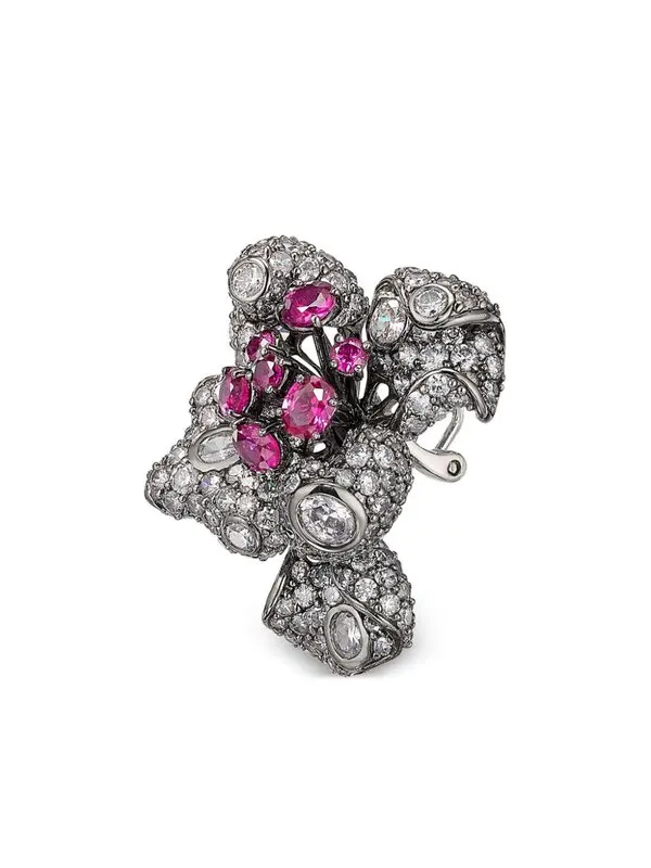 ANABELA CHAN 18kt Gold Diamond And Sapphire Earrings