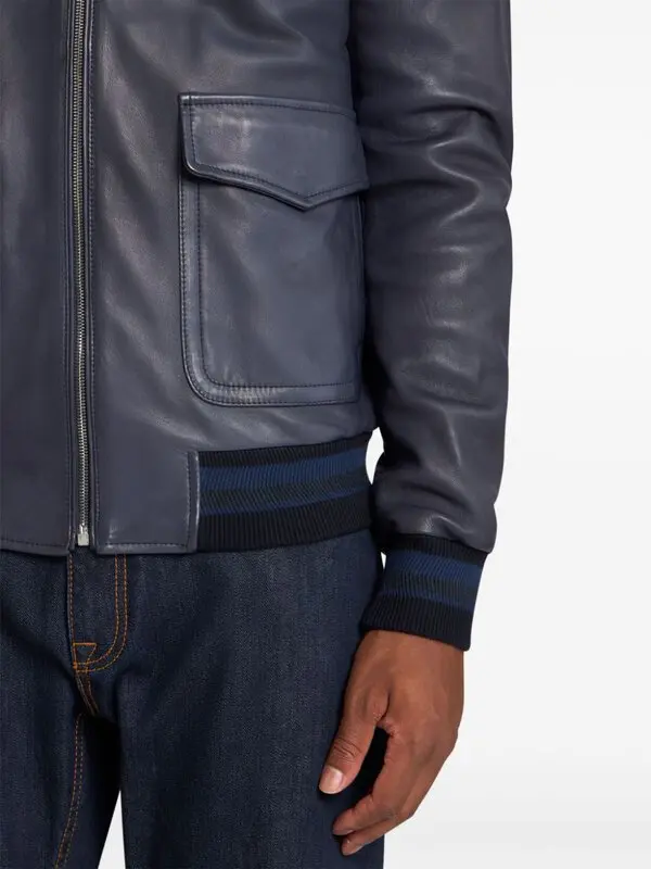 Etro Leather Bomber Jacket