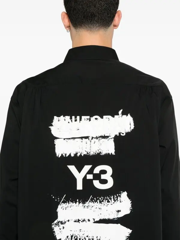 Y3 Graphic-print Shirt - Black