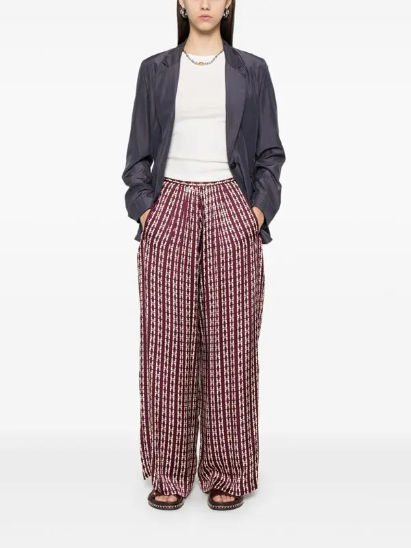 FORTE_FORTE Graphic-print Palazzo Trousers