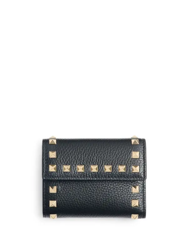 Valentino Garavani Rockstud Trifold Wallet - Black