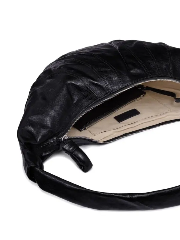 LEMAIRE Large Croissant Bag In Coated Cotton - Black