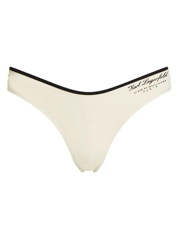Karl Lagerfeld Hotel Karl Bikini Bottom - White