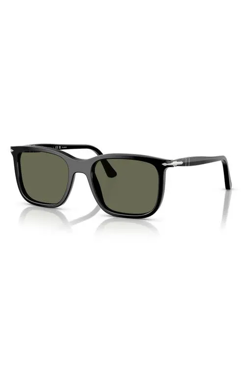 Persol 56mm Polarized Rectangle Sunglasses
