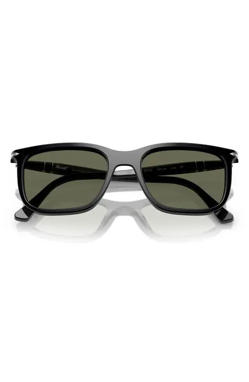 Persol 56mm Polarized Rectangle Sunglasses