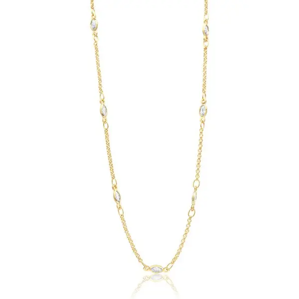 SHYMI Marquis Station Necklace - Gold