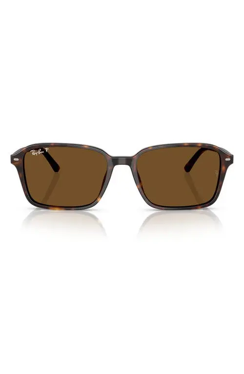 Ray-ban 58mm Polarized Transition Square Sunglasses - Havana