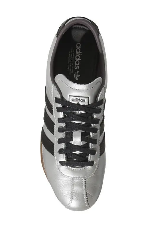 Adidas Tokyo Decon Low Top Leather Sneakers - Silver Metallic/ Black/ Gum
