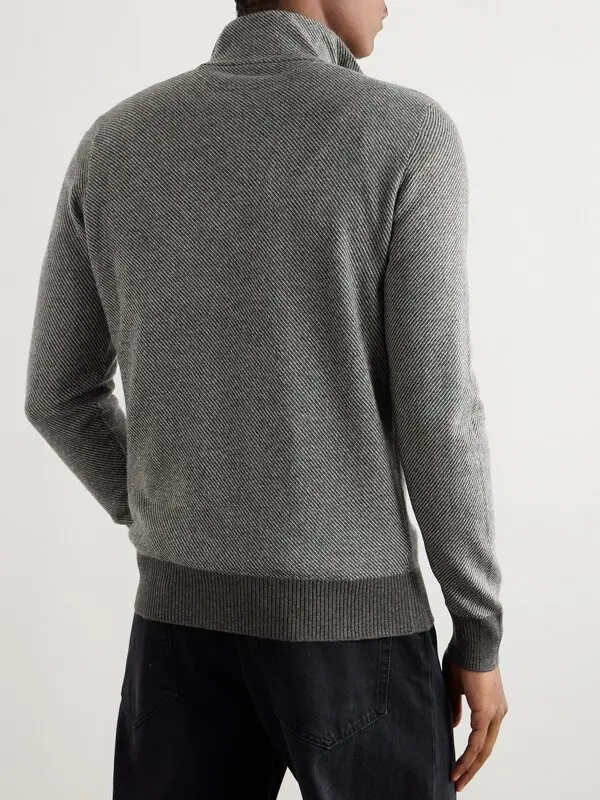 Loro Piana Roadster Cashmere Half-zip Sweater - Gray