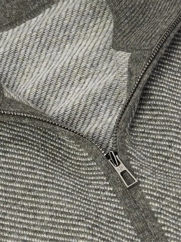 Loro Piana Roadster Cashmere Half-zip Sweater - Gray