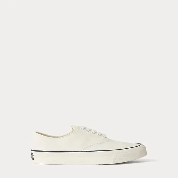 Ralph Lauren Canvas Sneakers - Deckwash White