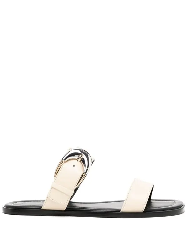 Staud Harlow Flat Sandals - Neutrals