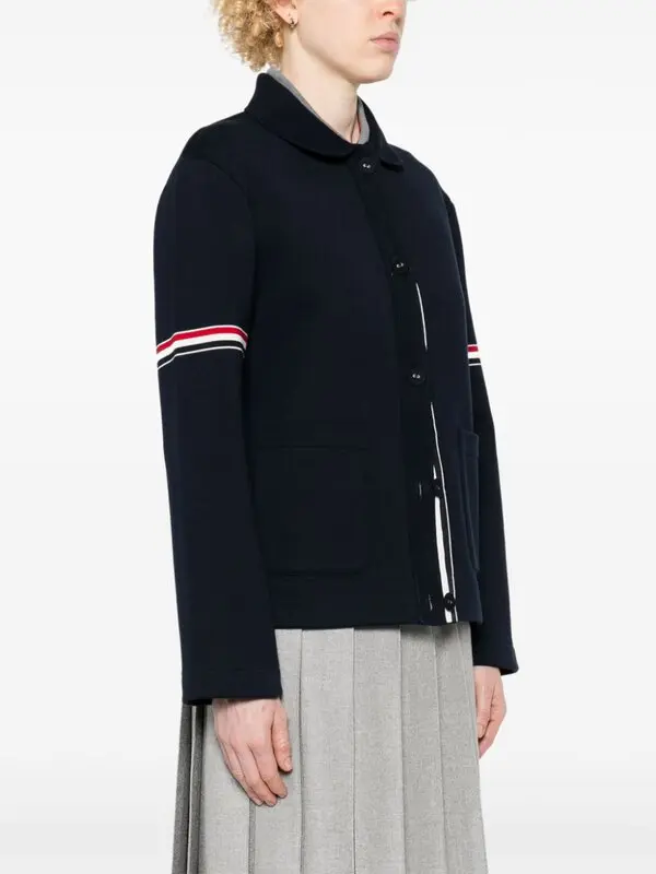 Thom Browne Rwb Stripe Cotton Jacket