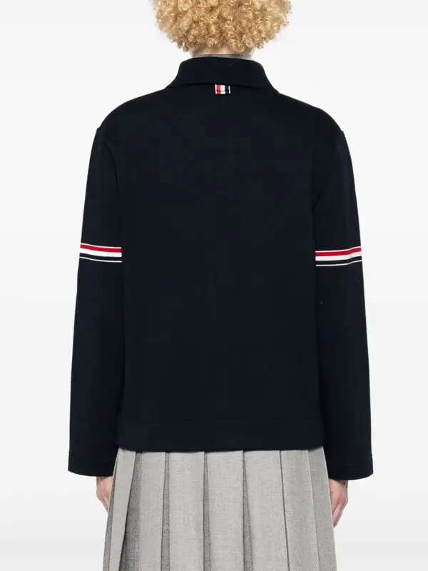 Thom Browne Rwb Stripe Cotton Jacket