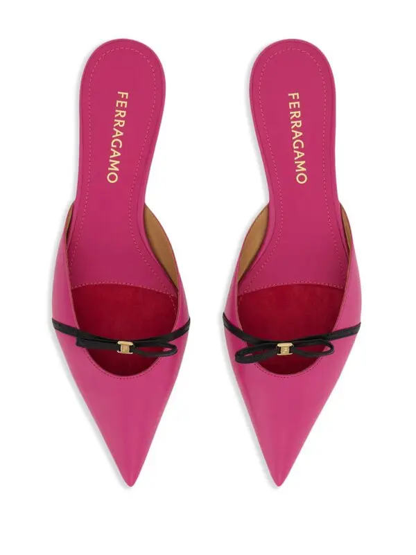 FERRAGAMO Mini Bow Mules - Pink