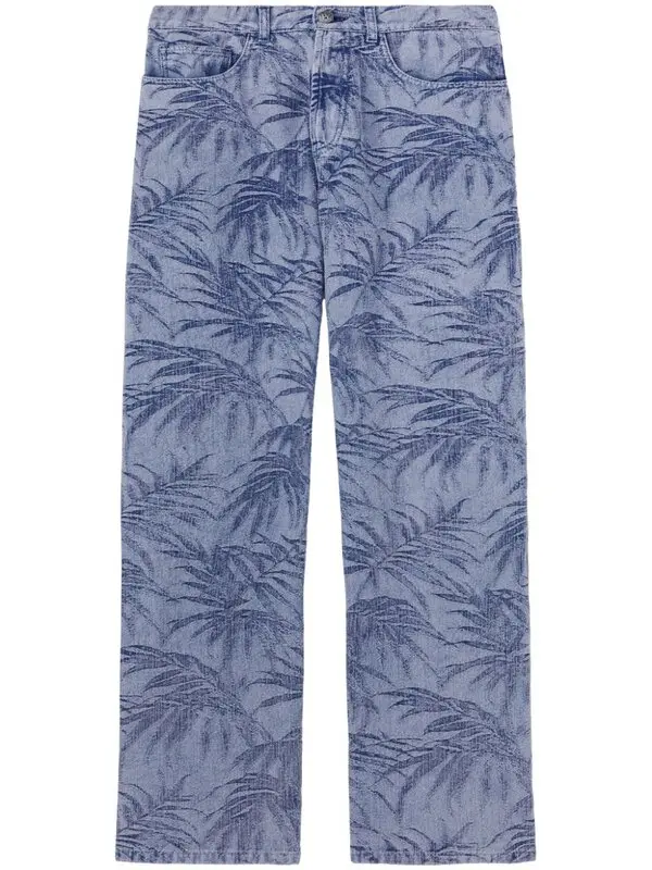 Palm Angels Palms Straight-leg Jeans - Blue