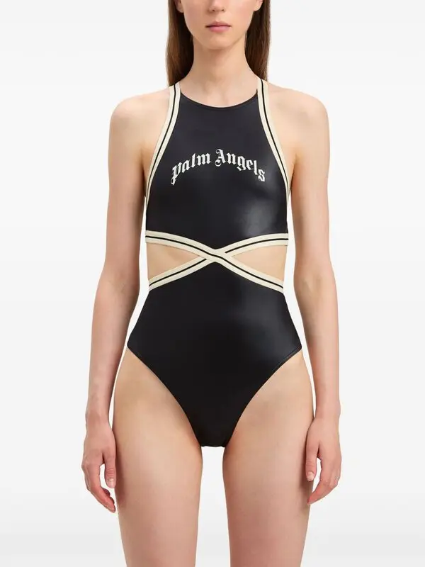 Palm Angels Curved-logo One-piece Swimsuit