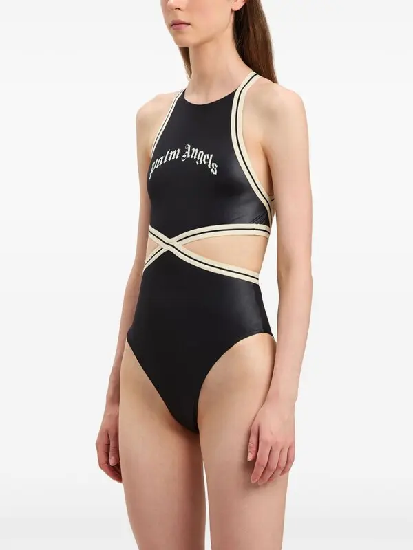 Palm Angels Curved-logo One-piece Swimsuit