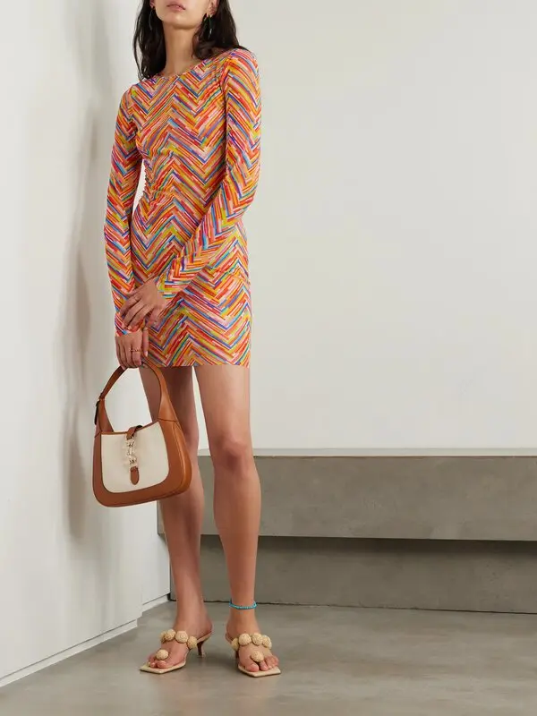 Missoni Printed Stretch-tulle Mini Dress - Multi