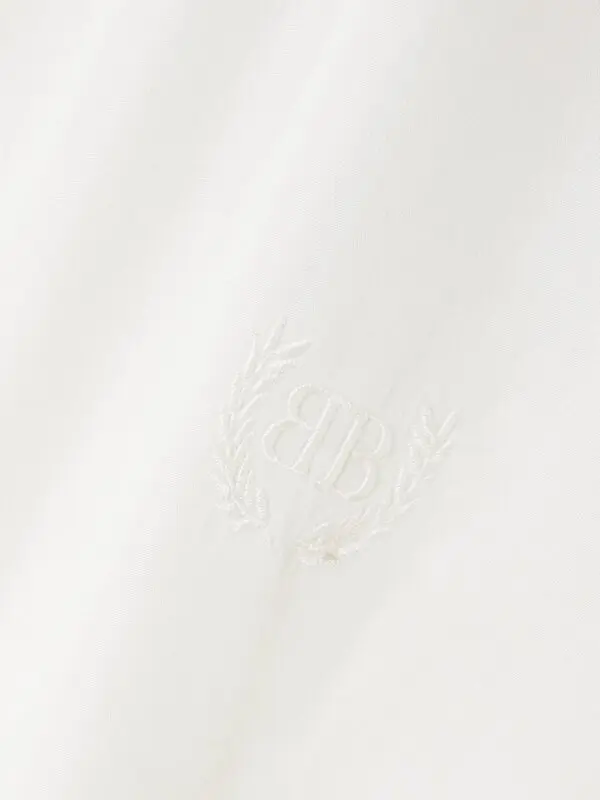 Balenciaga Oversized Embroidered Lyocell Shirt
