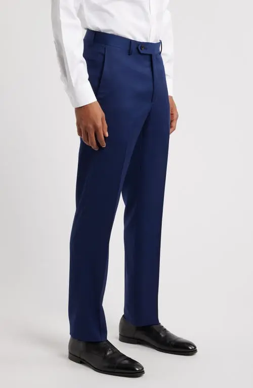 Samuelsohn Marine 110s Serge Wool Trousers - Navy