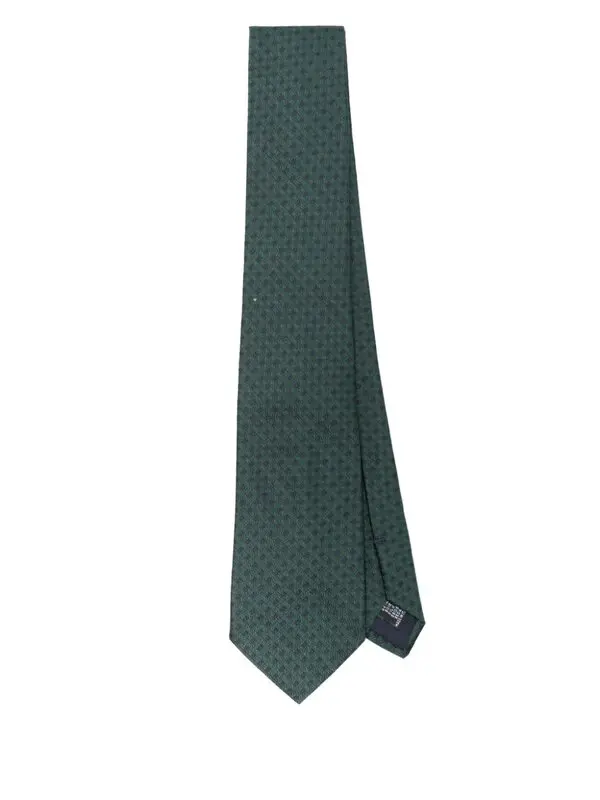 FURSAC Geometric-patterned Neck Tie - Green