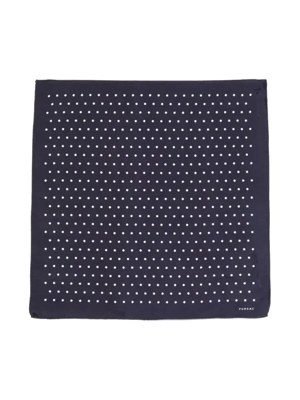 FURSAC Polka-dot Print Pocket Square - Blue