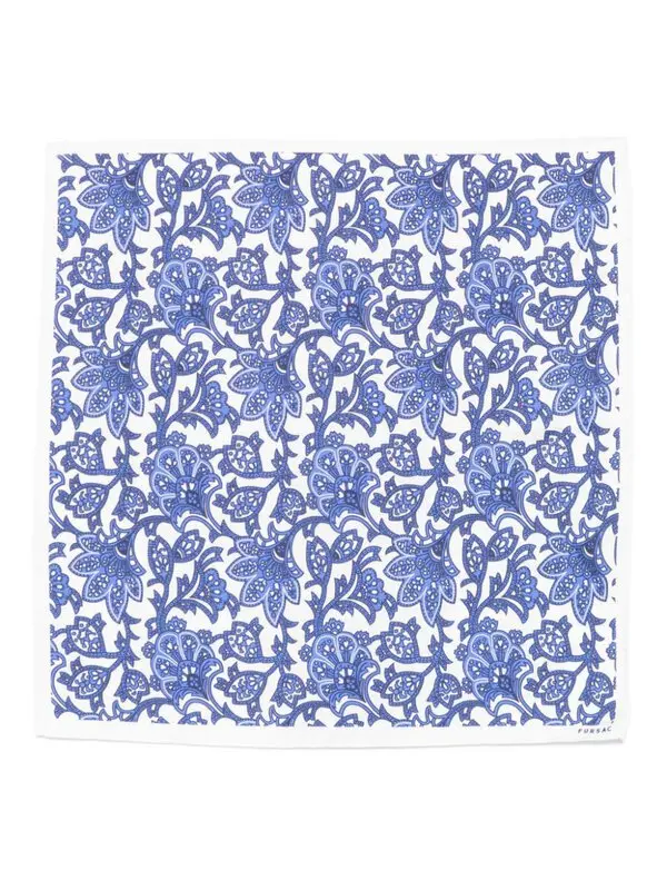FURSAC Floral-print Pocket Scarf - White