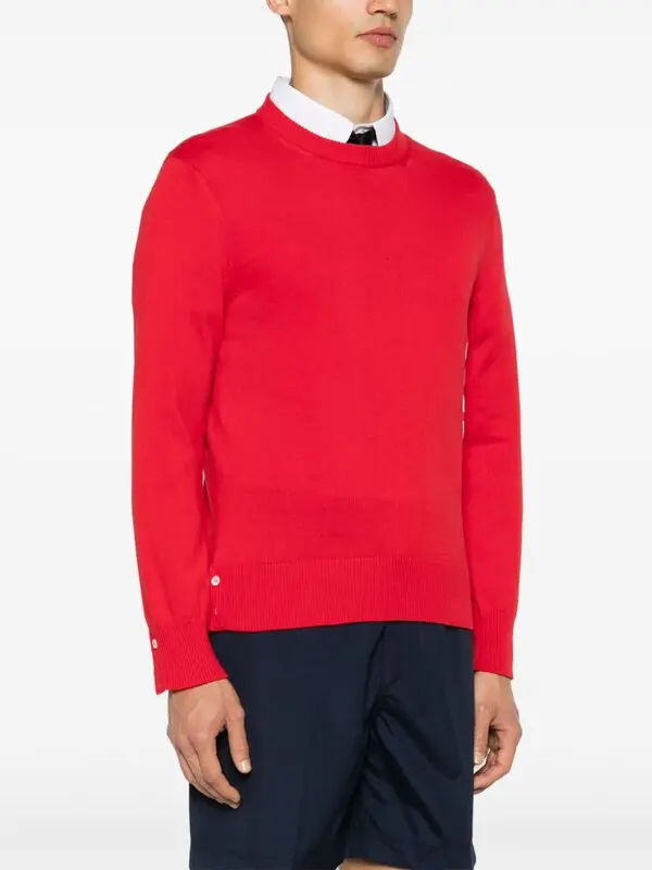 Thom Browne 4-bar Cotton Jumper - Red