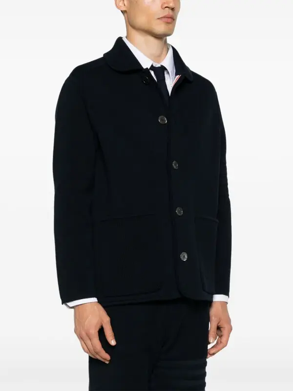 Thom Browne 4-bar Piqué-weave Jacket