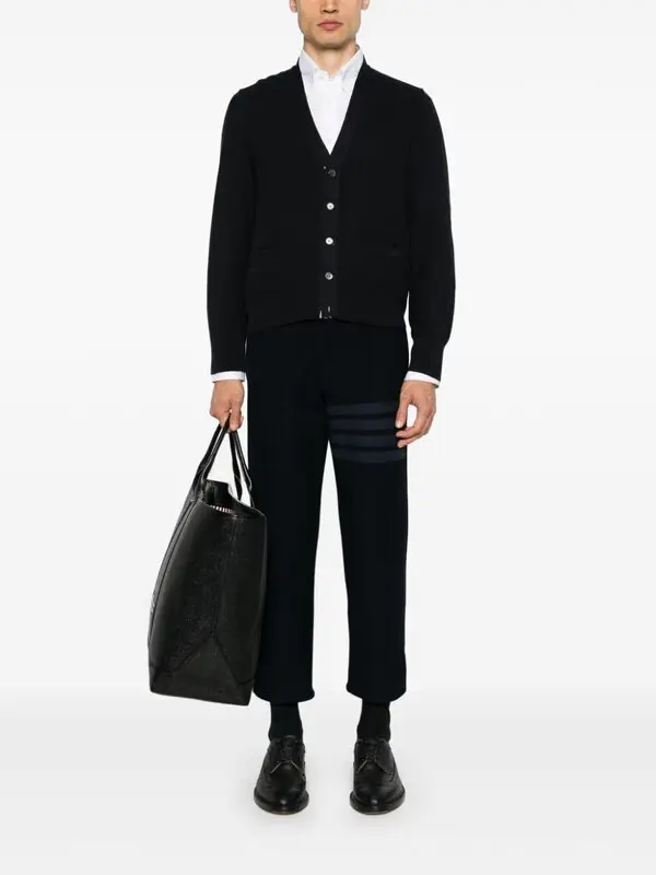 Thom Browne Mid-rise Tapered Trousers - Blue