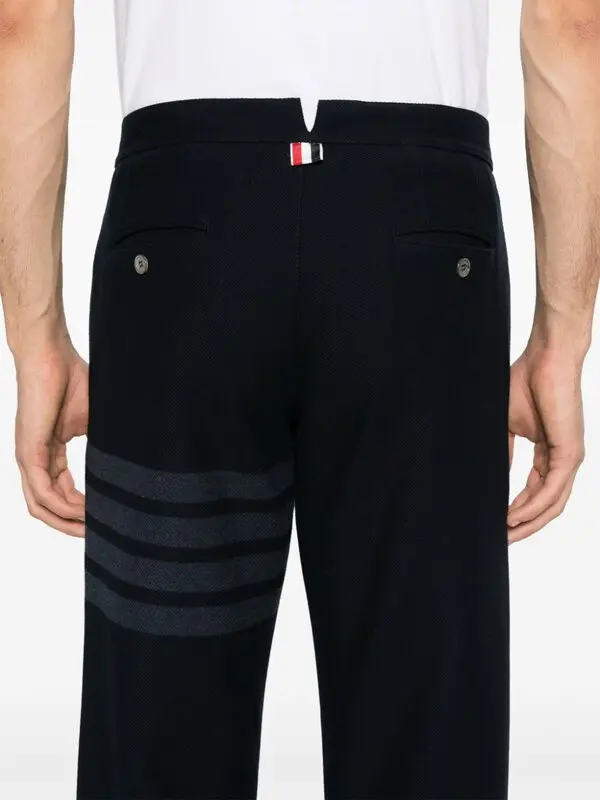 Thom Browne Mid-rise Tapered Trousers - Blue