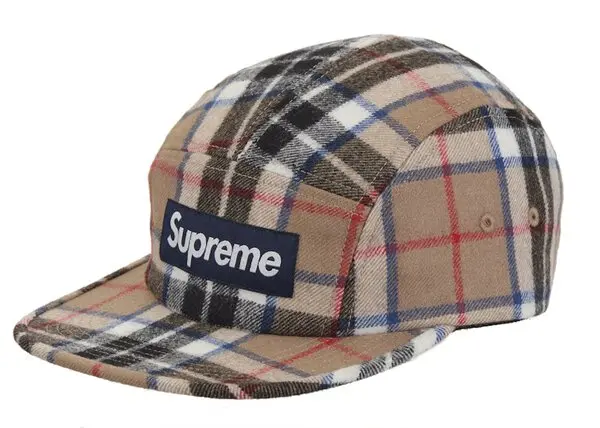 Supreme Lochcarron Camp Cap - Tan Plaid